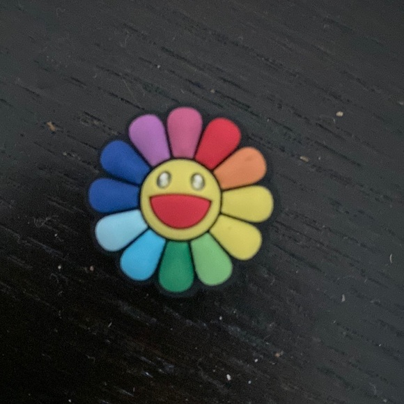 CROCS | Accessories | New Rainbow Flower Smiley Face Croc Shoe Charm ...